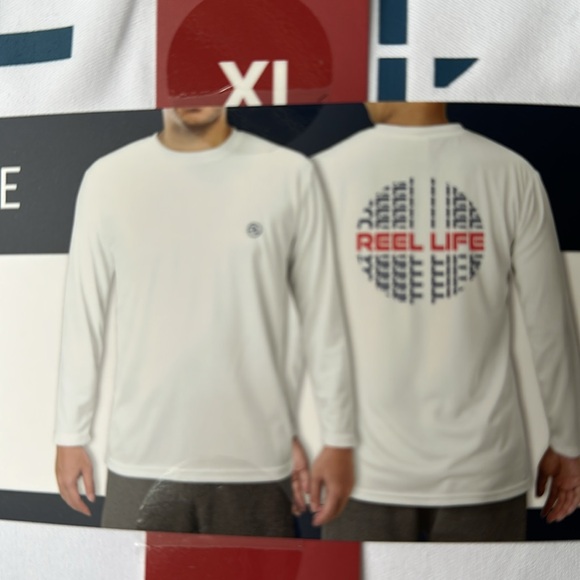 reel life | Shirts | Reel Life Mens White Long Sleeve Uv Tee | Poshmark
